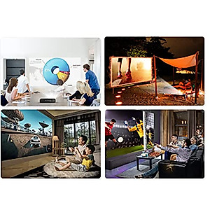 Viinice HD 4K Home Theater 3D Portable Projector 4K Laser Projector with WiFi and Bluetooth