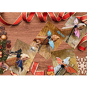 Bearded Dragon Leash and Harness Adjustable Leather Wings Costume Carrier from Baby to Juvenile Lizard Iguana Gecko Chameleon Hamster Ferret Reptile Walking Leash S M L 3 Pack