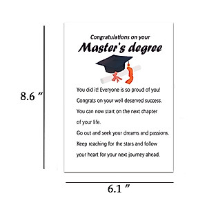 Dapofajo Congratulations on Your Master’s Degree Card, Graduate Student Card, You did It Card, Master's Graduation Greeting Card
