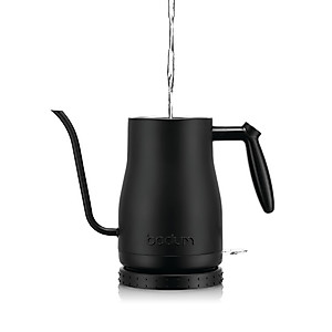 Bodum 11940-01US Bistro Gooseneck Electric Water Kettle, 34 Ounce, Black