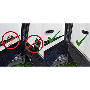 #1 Selling/Rated - Magnetic Baggage Door Catch - Holder - Clip - Latch for RV, Trailer, Camper, Motor Home, Cargo Trailer, Boat Compartments - Replaces Plastic Spring Clips (Black 1-Pair)