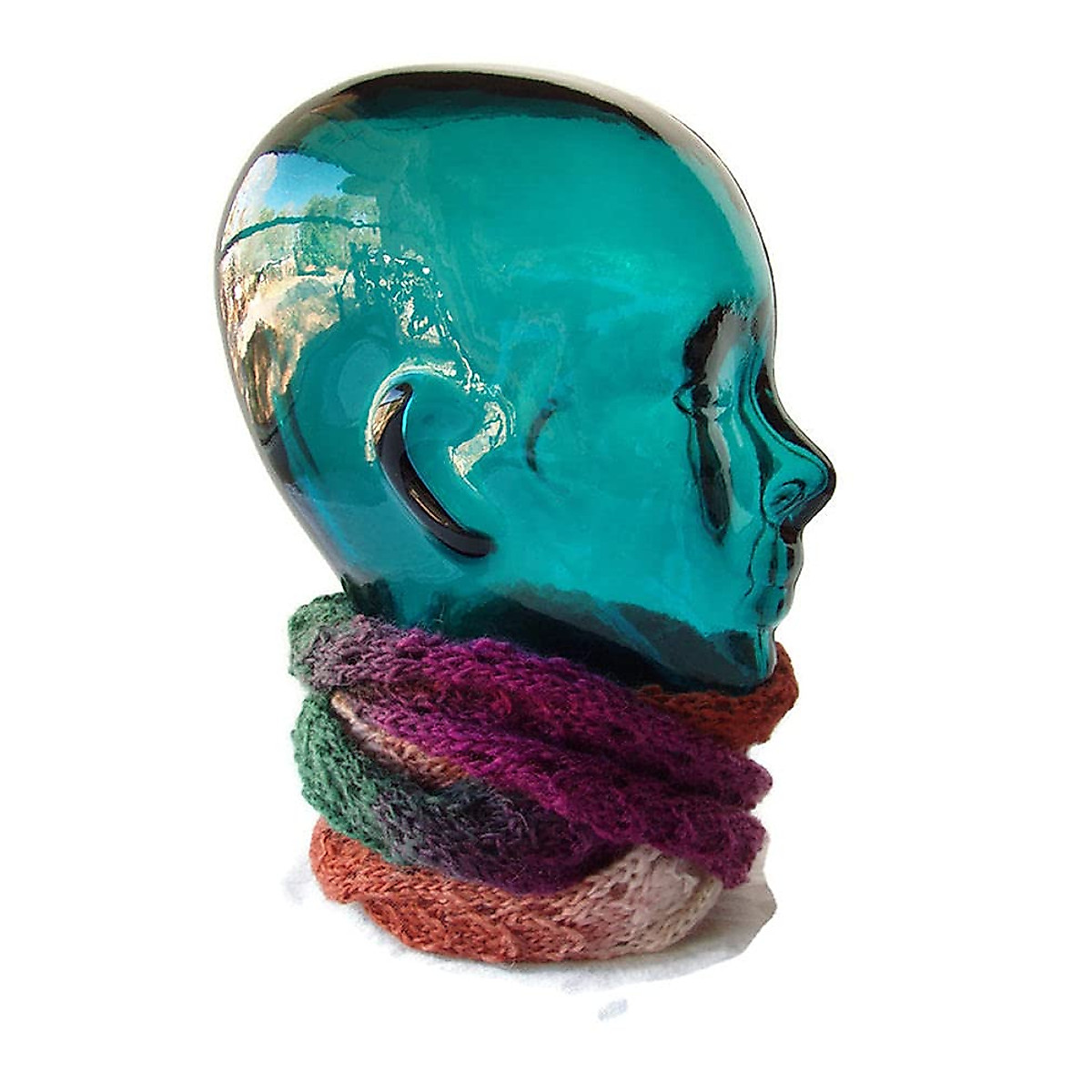 Lace Infinity Scarf Warm Knit Wool Circle Neck Warmer Cozy Loop Style Wrap