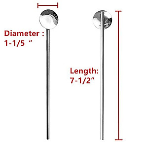 TOPTIE 12 PCS Spoon Straws Stirrer Stainless Steel Drinking Straws Reusable Cocktail Spoons Straws-Silver