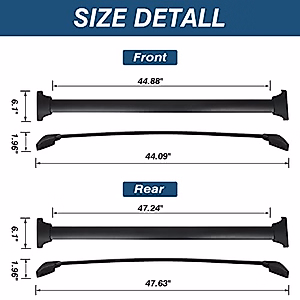 Acmex Roof Racks Cross Bars Compatible with 2016-2022 Pilot, Lockable Cargo Crossbars Carrier Top Luggage Carrier, Fit with Raised Side Rails, Max 200 lbs Load Capacity Cargo Accessories