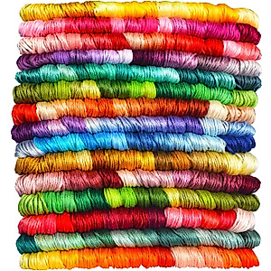 Orange-red Gradient Color Embroidery Floss - Cross Stitch Threads - Friendship Bracelets Floss - Crafts Floss - 14 Skeins Per Pack Embroidery Floss
