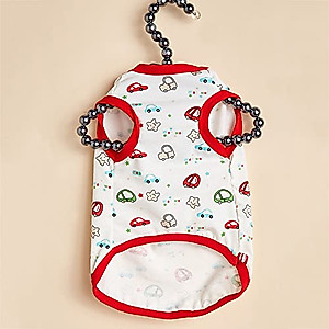 Cat Dog Clothes Puppy T Shirt Cute Print Dog Vest Apparel Doggie Tank Tops Small Dog Clothes Spring Summer Pet Shirt B Large