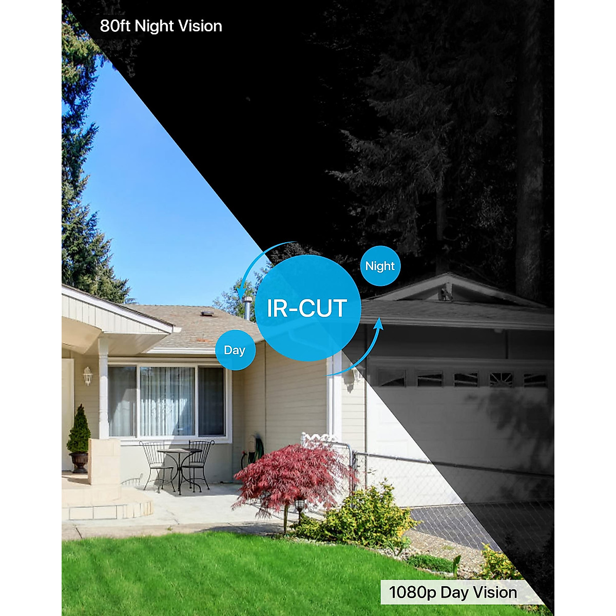 ZOSI 4 Pack 2.0MP 1080P HD-TVI Security Cameras,Outdoor Indoor,80ft Night Vision,1920TVL,Weatherproof Surveillance CCTV Bullet Camera for 720P/1080N/1080P/5MP/4K HD-TVI AHD CVI Analog DVR Systems