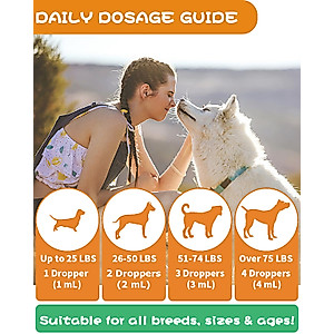 15 in 1 Multivitamin for Dogs | 60ML Dog Multivitamin Liquid Support Joint, Gut & Immune Health | Dog Liquid Vitamins for Digestion, Heart, Skin & Coat | Vitamin Supplements for Dogs | Bacon Flavor