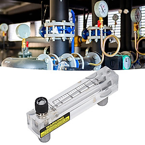 Water Meter Panel Mount Type Flowmeter,Premium Transparent Acrylic Panel Current Meter - Large Range Liquid Current Measurement and Control for Accurate Applications