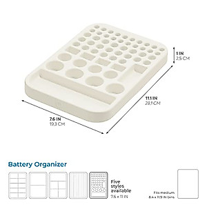 iDesign Recycled Plastic Divided Organizer, Battery Insert