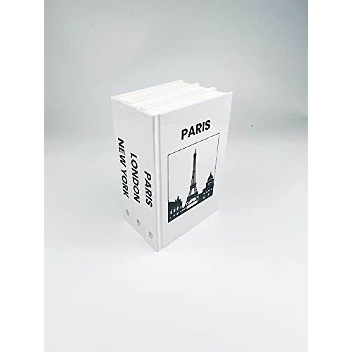 RG Custom Works - Decorative Books - (3 Piece Set) - Timeless, Minimalist, Sleek Design - Paris/London/New York Set - Blank Pages