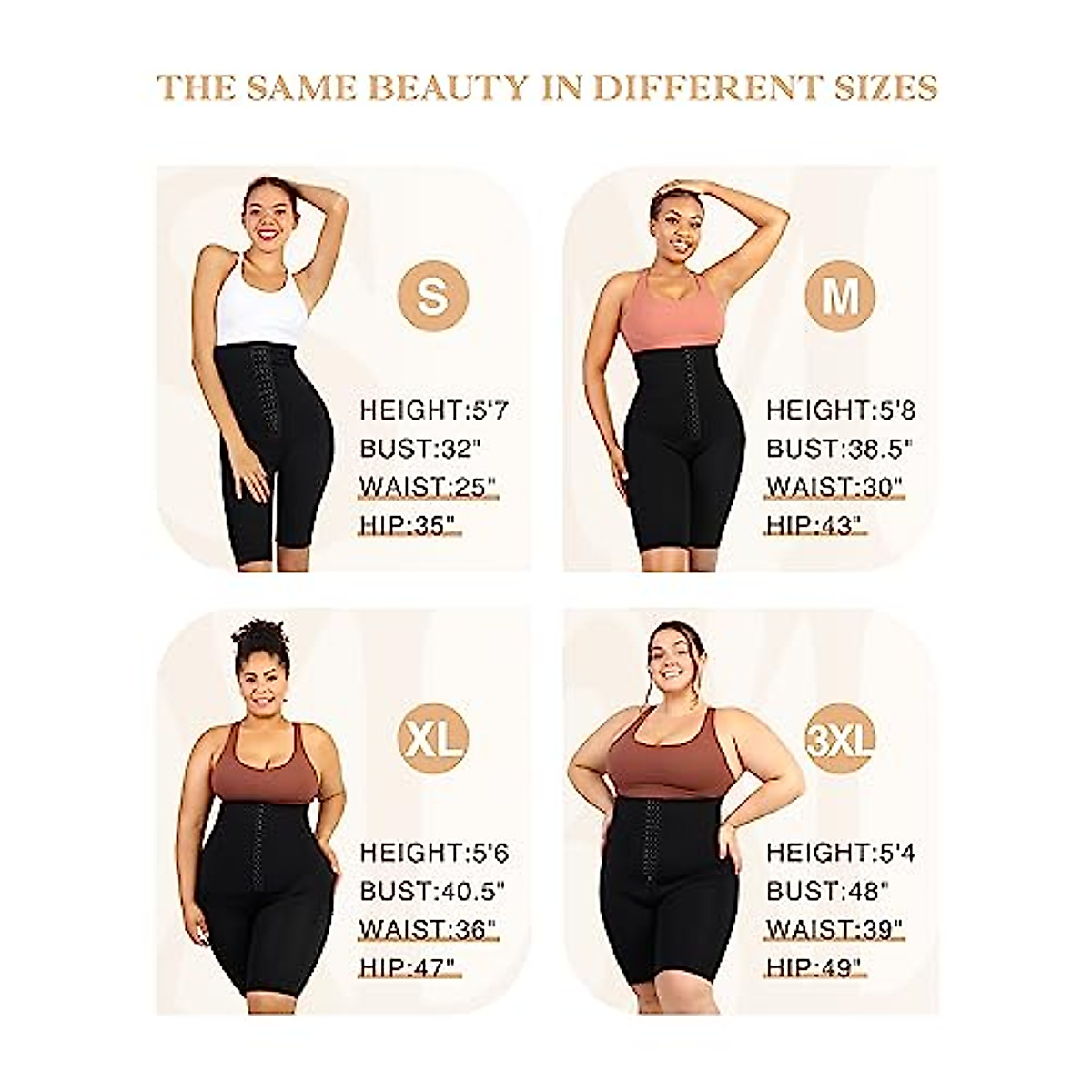 FeelinGirl Tummy Control Shapewear Shorts for Women High Waisted Body Shaper Waist Trainer Leggings with Pockets