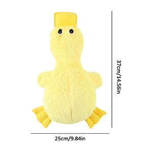 FLYUFO Dog Chewing Duck, Built in Sound Stuffed Dog Toys, Bite Resistant Squeaky Plush Pet Toys, Durable Dog Teething Toys, Lightweight Puppy Plushie Supplies, Dog Plush Toys for Pet Dogs and Puppies