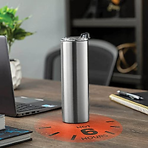 Insulated Skinny Stainless Steel Tumbler - 18oz Coffee Tumbler with Flip Top Lid - Travel Coffee Mug 100% Leak-Proof Lids - Slim Vacuum Insulated Tumblers Keeps Hot and Cold - Great for Home, Office