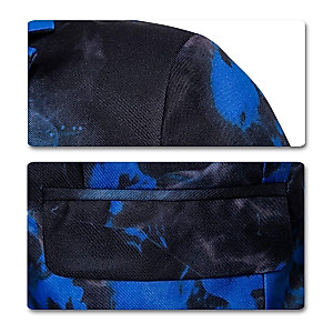 Mens Suit Jacket Slim Fit Printed One Button Floral Casual Blazer Sports Coat (Medium/ 38R,Blue 01)
