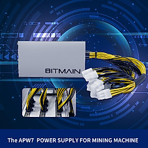 LUCBIT CRYPTO Antminer Apw7 1800W Asic Miner Power Supply 110V 220V 6-pin Connector Mining PSU for Antminer Bitmain Bitcoin Miner