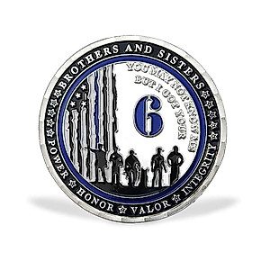 Thin Blue Line Police Officer Challenge Coin I Got Your 6