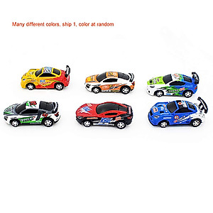 haomsj Mini Coke Can Speed Rc Radio Remote Conrtol Micro Racing Car with Led Lingts Kids Toys Gift (1PC)