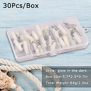 Fishing Line Sinker Slides with Duo Lock Snaps High Strength Sinker Slider Swivel Snap Saltwater Sinker Weights Connector Fishing Tackle Kit