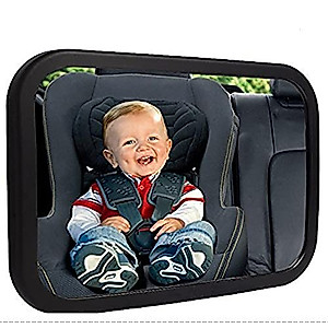 Shynerk Baby Car Mirror, Rear Facing Car Seat Mirror Safety for Infant Newborn, Baby Mirror with Wide Rearview, Shatterproof & Easy Assembled Crash Tested