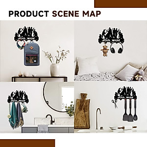 KingLive Stars Key Holder for Wall Wars Theme Entryway Key Hook Stars & Warplanes Key Hanging Rack with 5 Hooks, Easy Install Key Holder for Wall Mount Keyrack Organizes, Star/Wars Gifts for Men