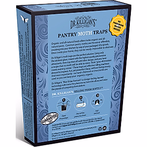 Dr. Killigan's Premium Double Potent Pantry Moth Traps with Pheromones Prime, Indian Meal Moth Traps for House, How to Get Rid of Moths in House (6 Count, Blue)
