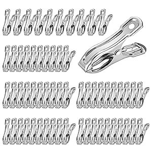 60 PCS Garden Stainless Plant Clips,2-inch Heavy Duty Garden Clips Greenhouse Clips Have a Strong Grip for Fixing Netting Cover Film and Climbing Plants