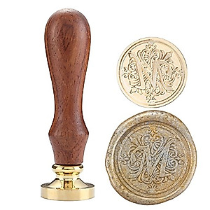 Classic Wooden Letter M Alphabet Letter Initial Wax Classic Sealing Wax Seal Stamp