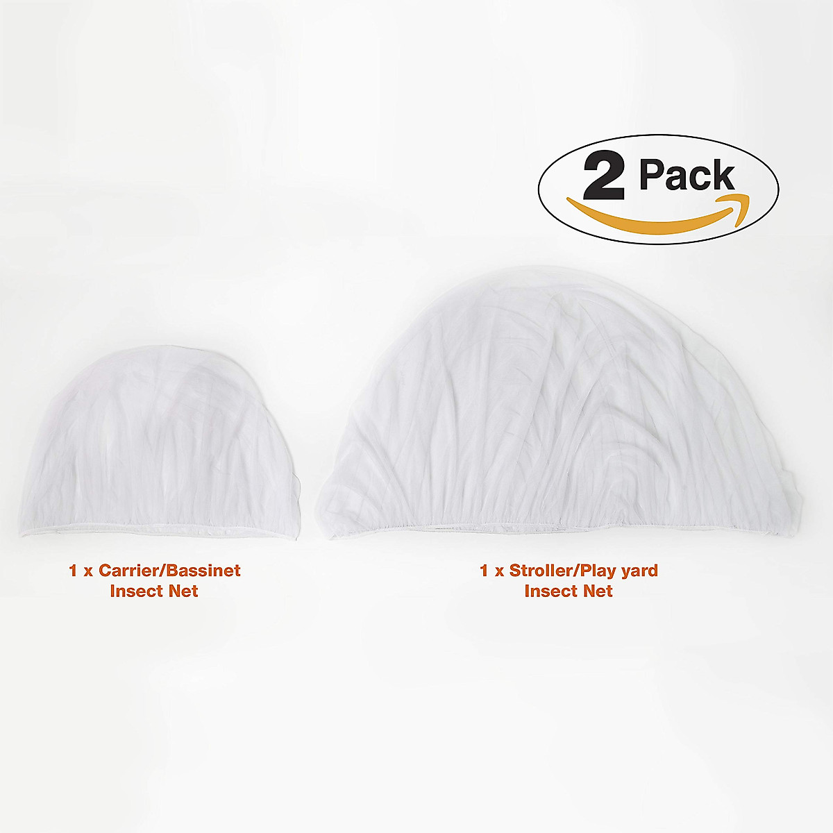 Delta Children, Baby Mosquito and Bug Nets for Strollers & Joggers, Pack n' Plays, Infant Car Seats & Bassinets. 2-Pack. Breathable with Elastic for Easy fit