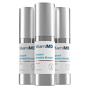 MiamiMD Instant Wrinkle Eraser Neck & Face Cream For Fine Lines, Wrinkles, and Crow’s Feet - Anti-Aging Serum For All Skin Types - Paraben Free, Fragrance Free, Cruelty Free - 15ml