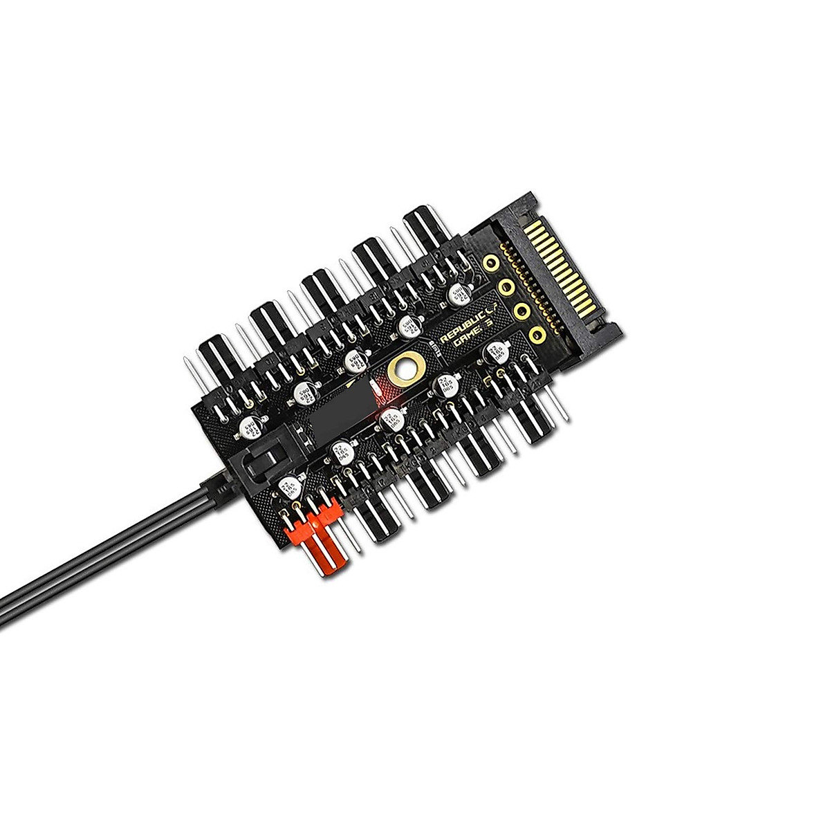 Fan Controller pc Chassis Fan Hub CPU Cooling Fan hub pc 10 Port 12 V SATA to Fan-Header with 4 Pin PWM Controller Corsair Fan Controller