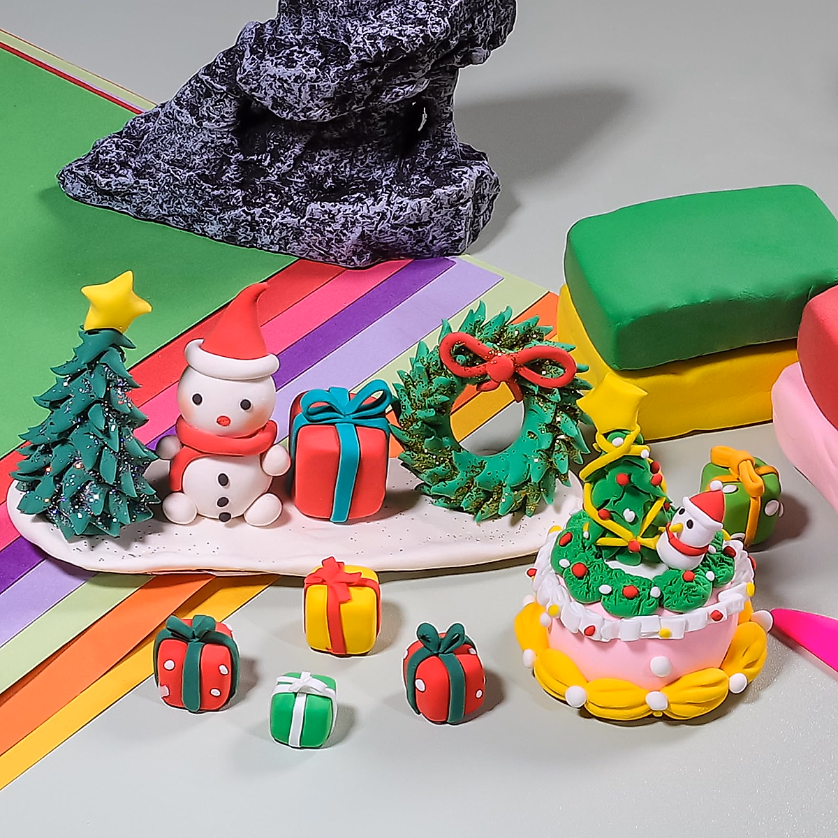 ifergoo Modeling Clay Kit - 24 Colors Magic Air Dry Ultra Light Clay, Safe & Non-Toxic, Great Gift for Children