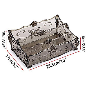Hipiwe 3 Slots Acrylic Makeup Organizers - Cosmetic Storage Rack Holder, Dresser Vanity Box Desktop Skin Care Products Container for Dresser and Bathroom