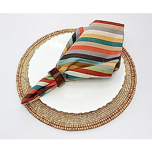 Divine glance Napkin Rings Dining Table Napkin Holder, Classic Everyday Use Thanksgiving, Christmas Napkin Rings Buckles,Festive Party Gift Farmhouse for Table (Set of 12, Brown)