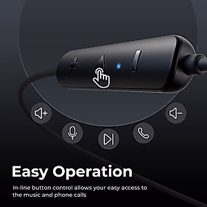 SoundPEATS Q30 HD Bluetooth Headphones in-Ear Stereo Wireless 5.0 Magnetic Earphones IPX6 Sweatproof Earbuds with Mic for Sports, Immersive Bass, 10mm Drivers, aptX-HD, 13 Hours Playtime, Secure Fit