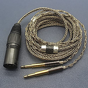 Youkamoo 4 Pin XLR Balanced 8 Core Silver Plated Braided Headphone Replacement Upgrade Cable for Meze 99 Classics