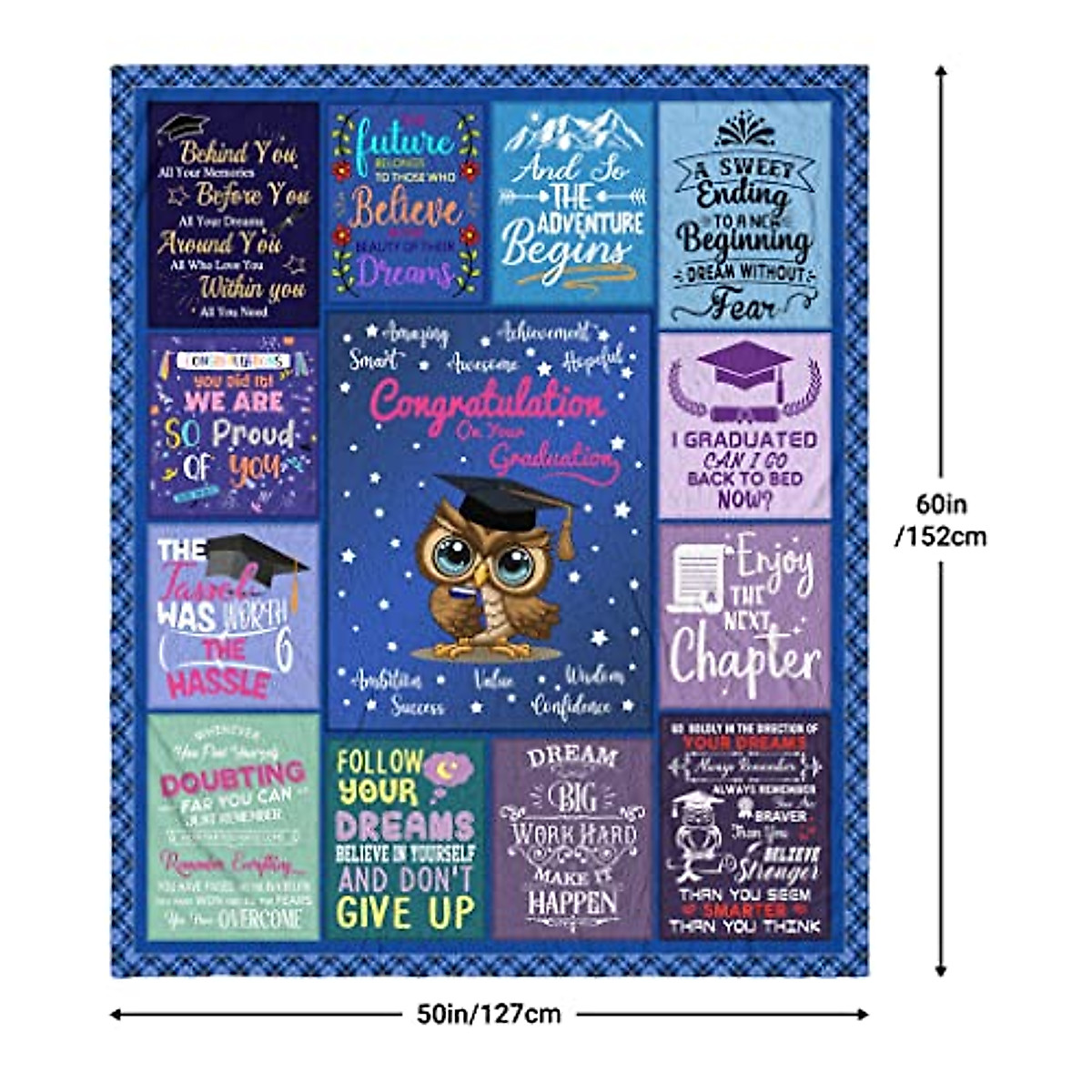 Graduation Gifts, Graduation Gifts for Her, 2023 Graduation Gifts, College Graduation Gifts for Her Blanket 50"X60", graduation gift for Him, High School PHD Bachelors Masters Degree Graduation Gifts