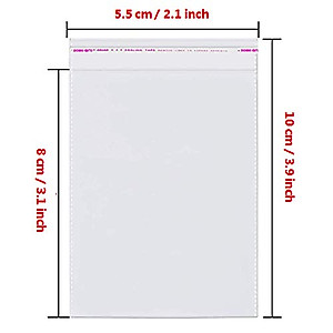200 Pcs 2x3 Clear Resealable Cello/Cellophane Bags Self Adhesive Sealing, Good for Bakery Candy Jewelry Earrings Cookies Prints Card