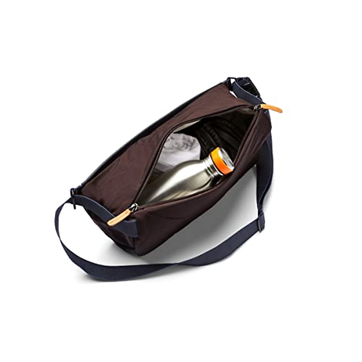 Bellroy Sling Bag - Premium (Leather & Fabric Unisex Crossbody Bag) - Deep Plum