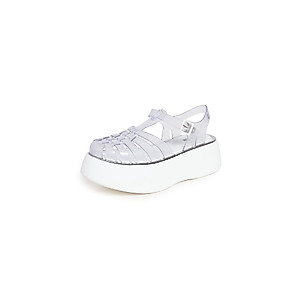 Melissa Women's Possession Plato Sandals, Clear/White, 10 Medium US