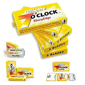 100 7 O'clock SharpEdge Superior Premium Platinum Double Edge Safety Razor Blades - 200+ shaves