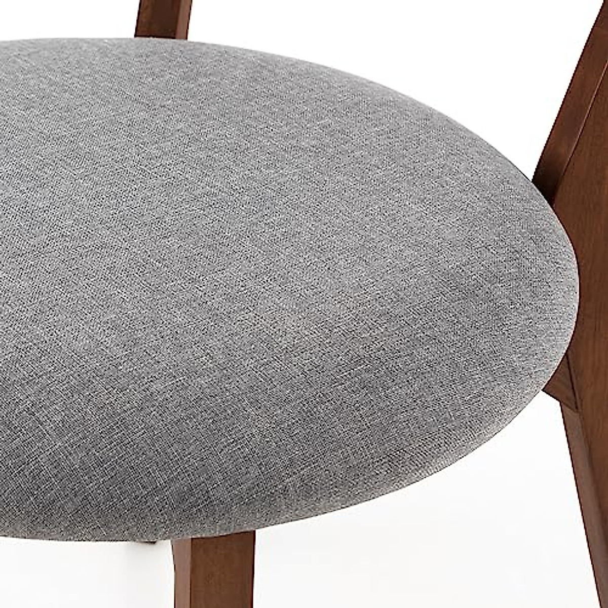 ERGOMASTER Dining Chairs, Set of 2 Walnut Wood Chairs with Curved Back for Home, Kitchen, Dining Room, Restaurant