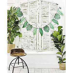 Talking Tables FST6-GARLAND-PALM Tropical Fiesta Palm Leaf Garland Party Decorations, Length 1.5M, 5ft, Green