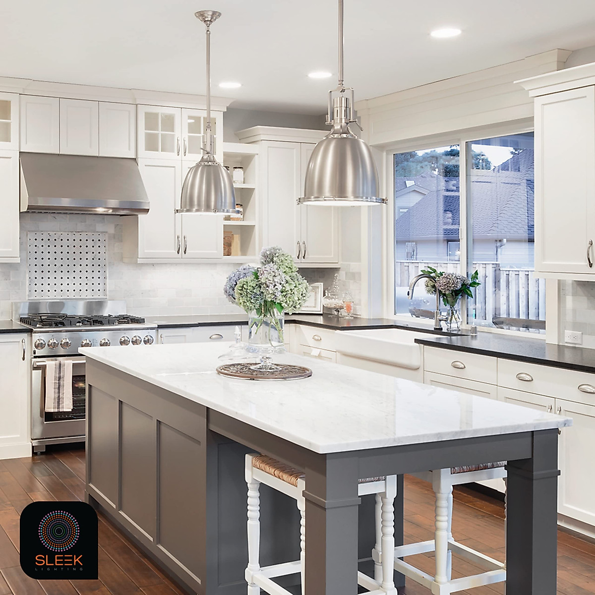 SLEEKLIGHTING 13 Watt T3 Spiral CFL 4 Pin G24Q-1 Base Light Bulb 3500K 800lm - Compact Fluorescent -Neutral White Light 4pack