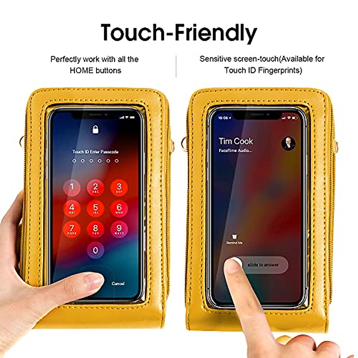 Touch Screen Purse Cell Phone Crossbody Bag Wallet for iPhone with Shoulder Strap Rfid Purses Women