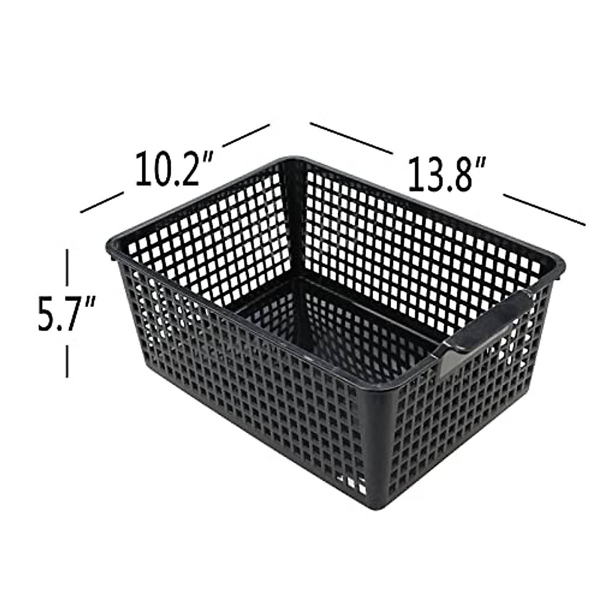 EudokkyNA Large Storage Bins, Plastic Organizer Basket Bins Set of 3