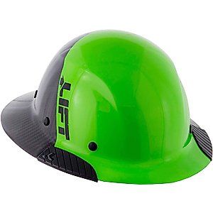 Lift Safety DAX Fifty 50 Green Carbon Fiber Full Brim Hard Hat