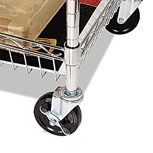 Alera Carry-All Mail Cart, 2-Shelf, 34-7/8w x 18d x 39-1/2h, Steel (MC343722CR)