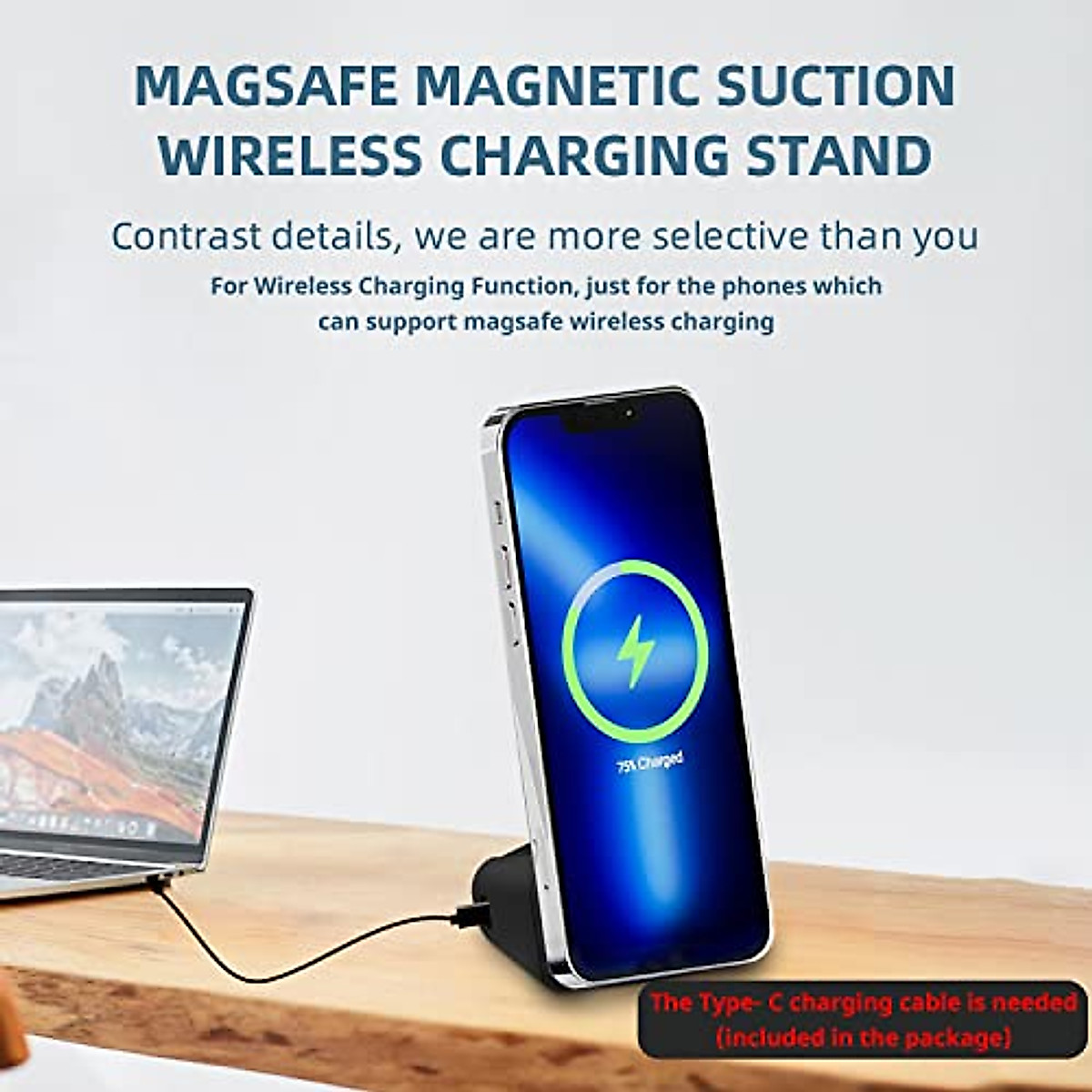 HAFOKO Magnetic Smartphone CapGrip Camera Cell Phone Handle Grip Photo 10W Wireless Charging Stand Phone Holder with Bluetooth Wireless Remote Control Compatible for iPhone Samsung Video Shooting
