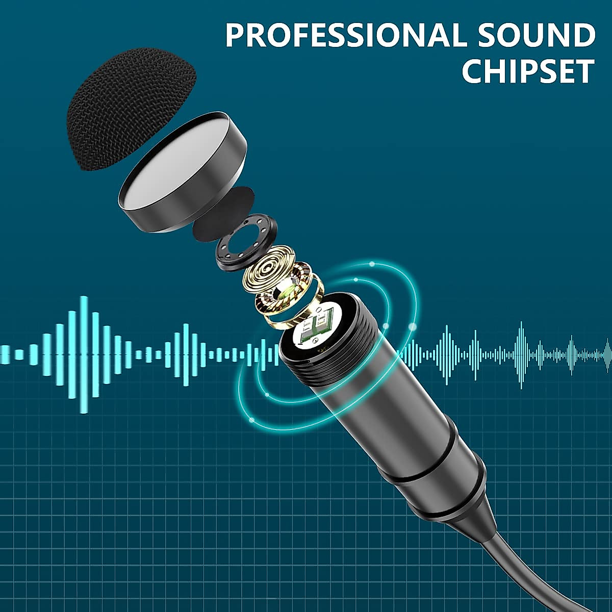 ALTSON Professional Lavalier Microphone for iPhone/Video Conference/Podcast/Voice Dictation/YouTube Grade Omnidirectional Phone Audio Video Recording Condenser Microphone (9.98ft)